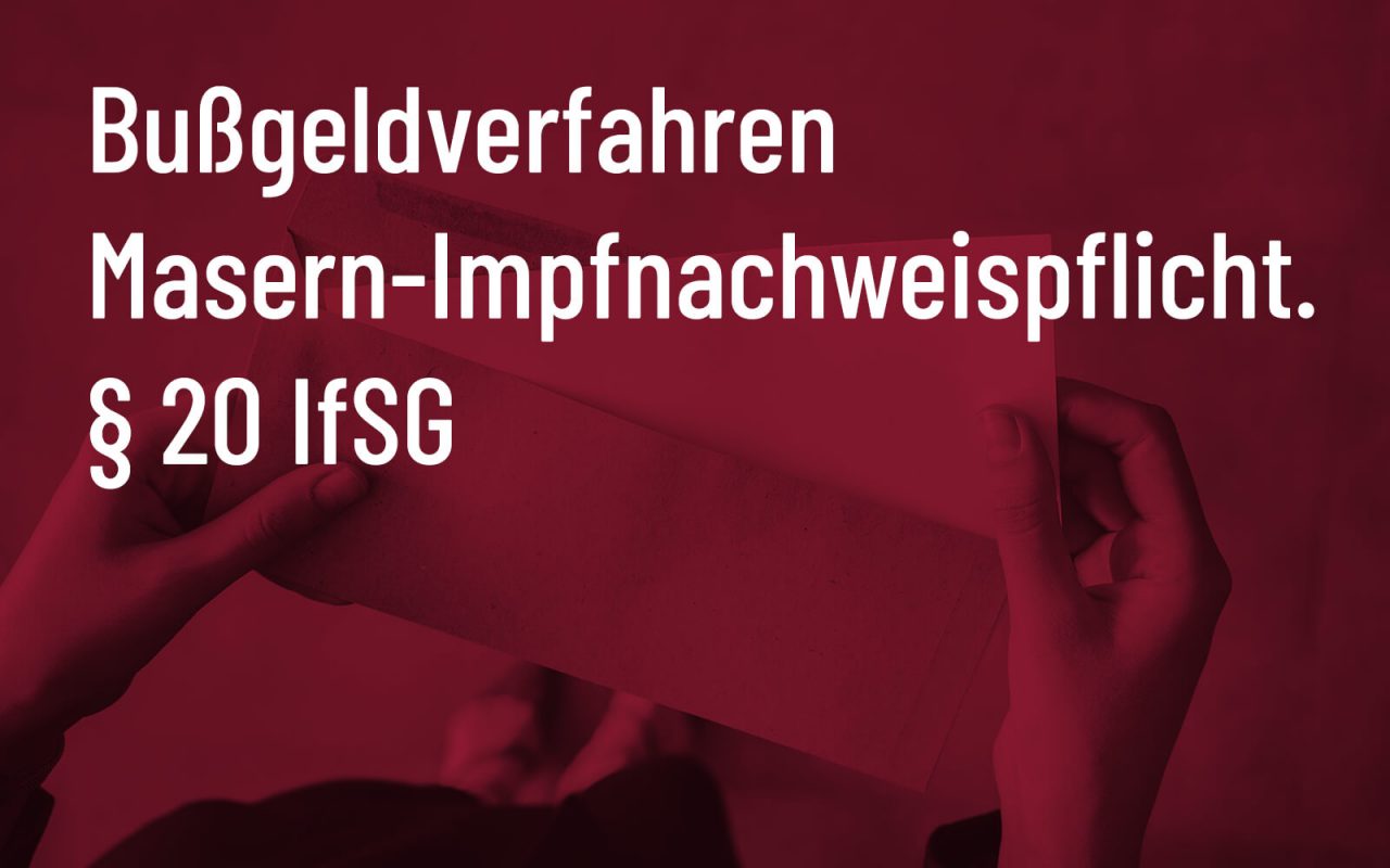 Musterschreiben | Bußgeldverfahren Masern-Impfnachweispflicht, § 20 ...